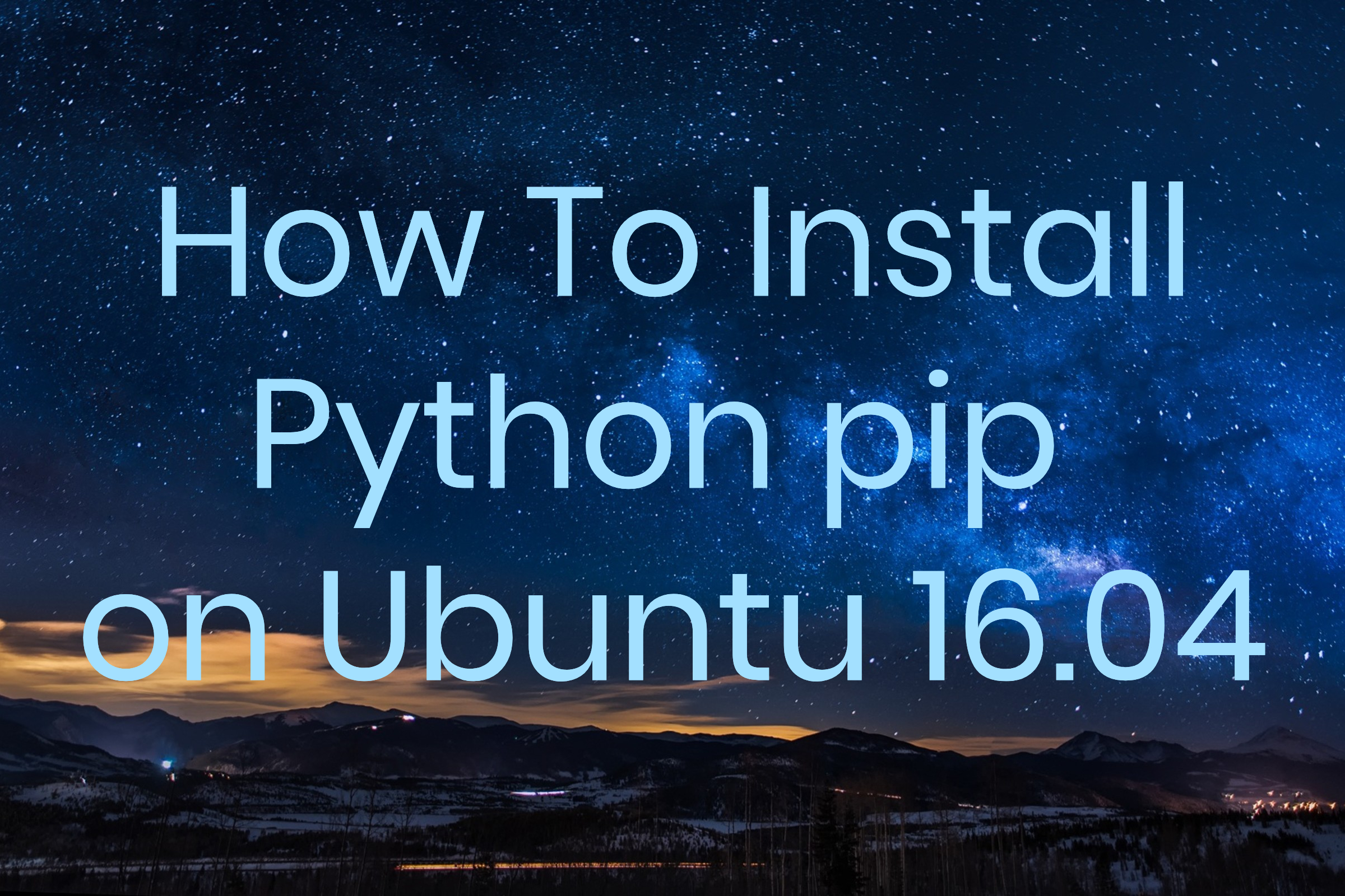Install Pip3 On Ubuntu Assistvvti