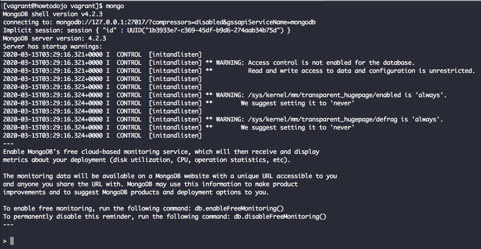 How to Install MongoDB 4.2 on CentOS 7 | Howtodojo