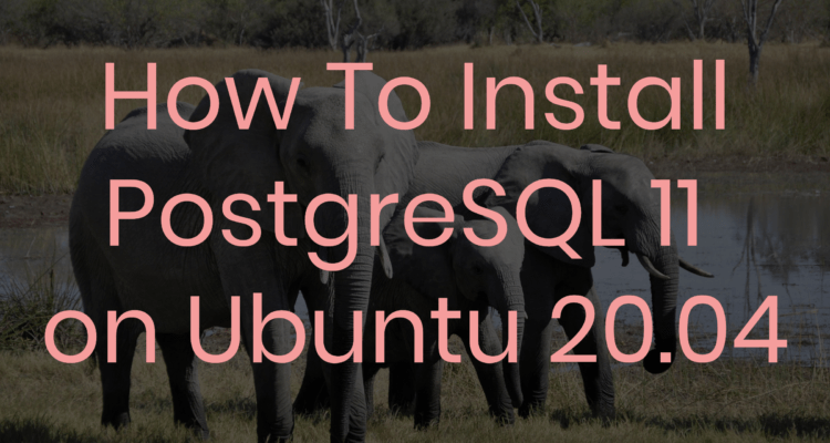How To Install Postgresql 11 On Ubuntu 2004 Howtodojo 1106